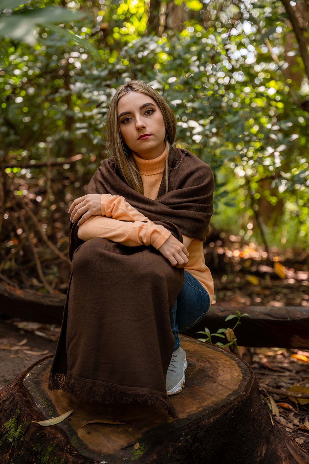 Chal o Pashmina con flecos