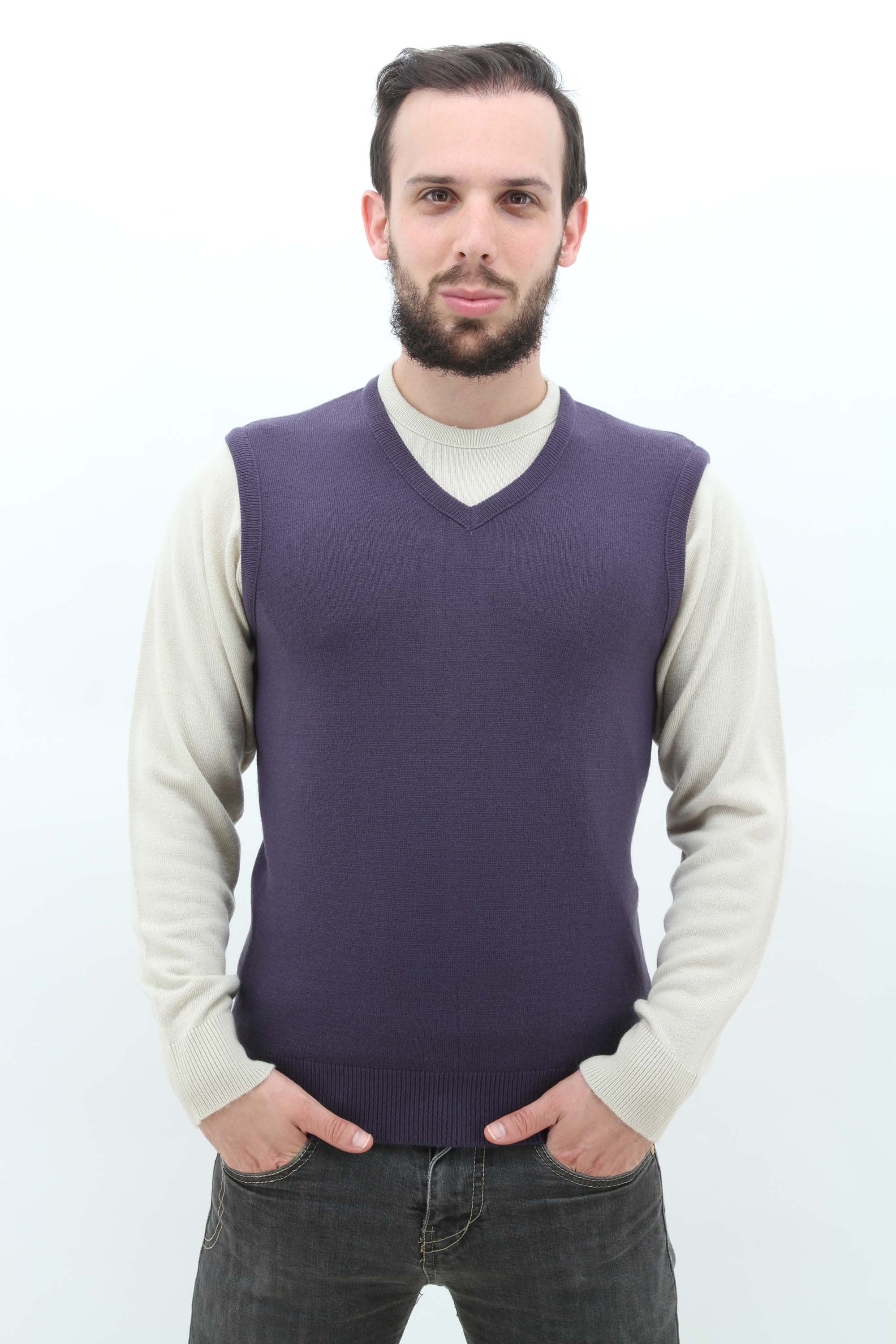 Chaleco cuello V Hombre